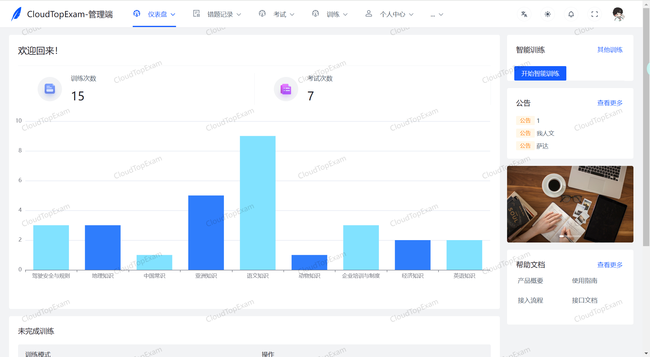 系统截图展示 | CloudTopExam
